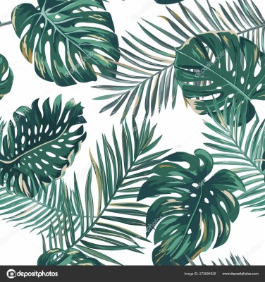 Green Palm Leaves Print - 800x1035 Wallpaper - teahub.io