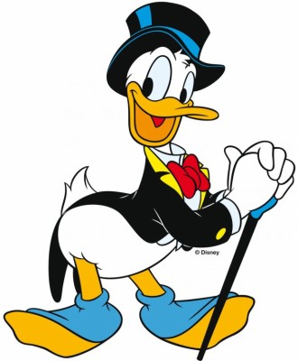Donald Duck In Black Suit And Hat - 688x832 Wallpaper - teahub.io