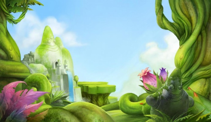 Spineworld, Artwork, Sky, Jungles, Statue, Ruin, Moss, - Spineworld ...