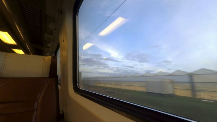 Window View From Fast Train Travelling In The Netherlands - View From ...