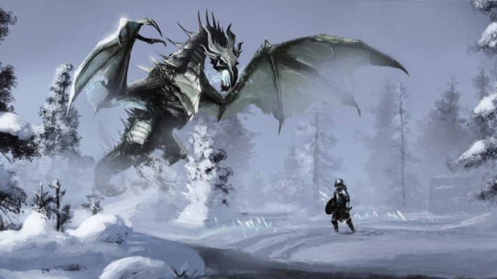 Skyrim Dovah - 1024x576 Wallpaper - teahub.io