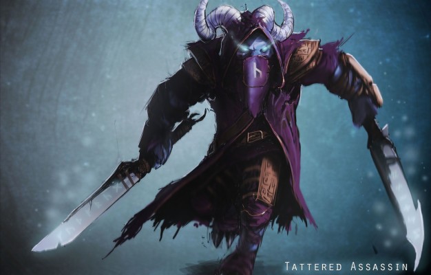 Photo Wallpaper Art, Horns, Swords, Dota 2, Rikimaru, - Riki Dota 2 ...