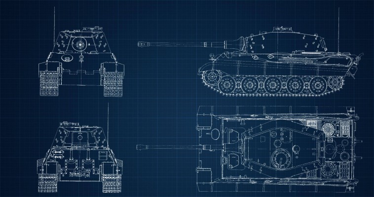 Tank Blueprint Poster - 4096x2160 Wallpaper - teahub.io