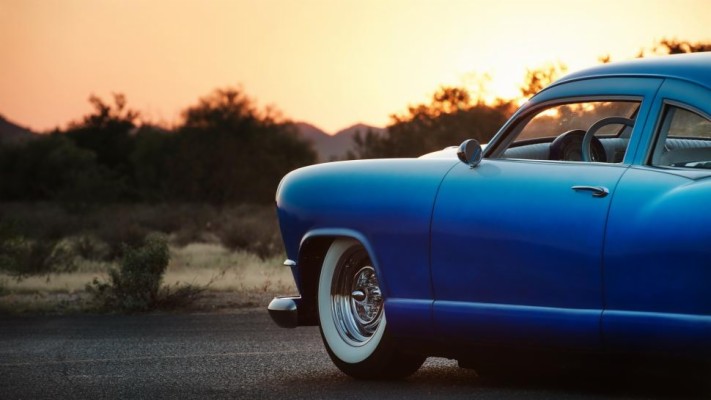 Sunset Blue Classic Car Wallpaper,blue Hd Wallpaper,sunset - Old Car ...