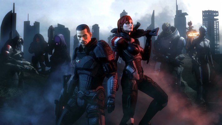 Photo Wallpaper Mass Effect, Shepard, Halo, Reaper, - 1332x850 ...