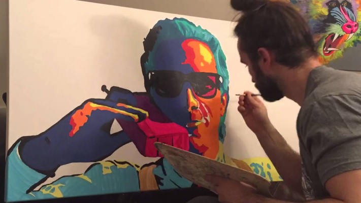 American Psycho - Patrick Bateman Painting - 1920x1080 Wallpaper ...