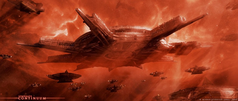 Goa Uld Ships - 2500x1063 Wallpaper - teahub.io