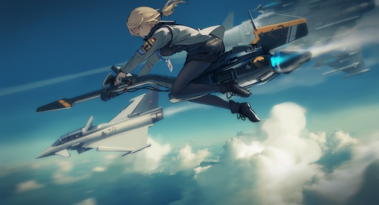 Anime Drawing Jet Pilot Hd Wallpaper,cartoon/comic - Fighter Pilot ...
