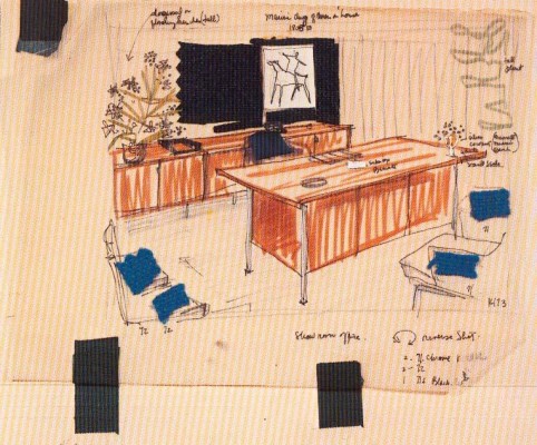 Drawings By Florence Knoll - Florence Knoll Sketches - 763x632 ...