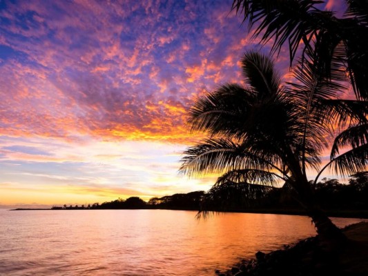Sunset - Samoa Beach Sunset - 1024x768 Wallpaper - teahub.io