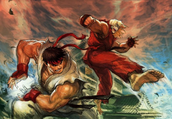 Ryu And Ken Fighting - 1920x1080 Wallpaper - teahub.io