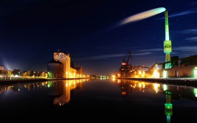 Port Of Randers At Night - Port Night - 1920x1200 Wallpaper - teahub.io