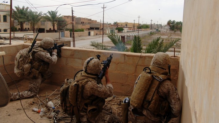 Us Marines In Combat During Operation In Ramadi, Iraq - Marine Corps ...