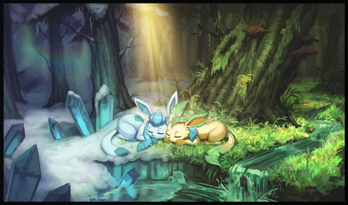 Glaceon & Leafeon - Pc Game - 1500x883 Wallpaper - teahub.io
