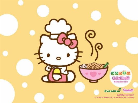 Hello Kitty Eating Food - 800x600 Wallpaper - teahub.io