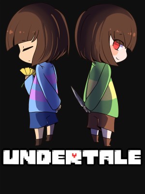 Frisk And Chara - Undertale Steam Banner - 750x1000 Wallpaper - teahub.io