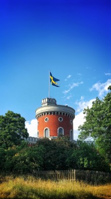 Stockholm, Sweden, Architecture, Tower, Building, Flag, - Tree ...