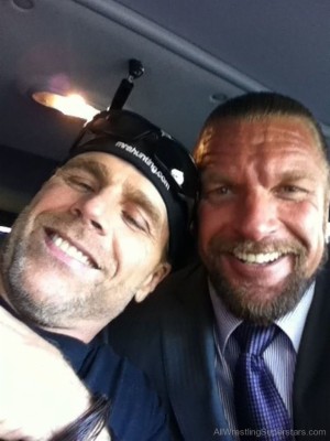 Shawn Michaels Triple H Friends - 768x1024 Wallpaper - teahub.io