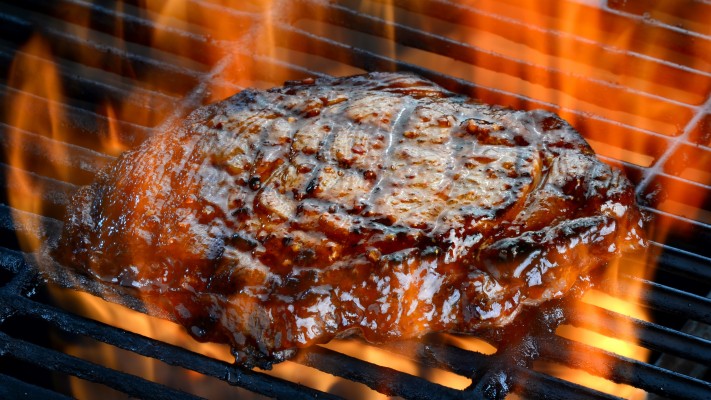 Wallpaper Roast Steak - Steak On Grill Fire - 3840x2160 Wallpaper ...