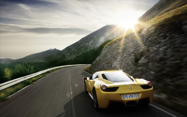 Wallpaper Ferrari 458 Italia, Red Supercar Side View - Ferrari 458 ...