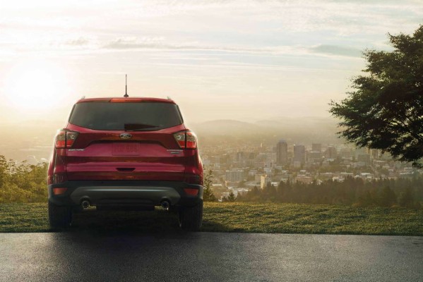 2018 Ford Escape Rear View City Background Hd Wallpaper - 2019 Ford ...