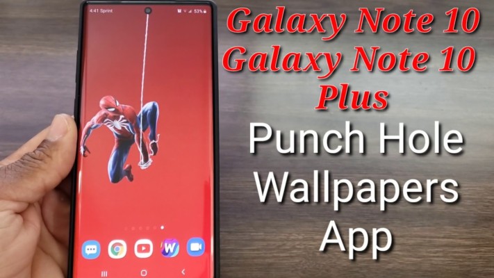 Batman Hole-punch Wallpaper - Note 10 Plus Wallpaper Hole Punch ...