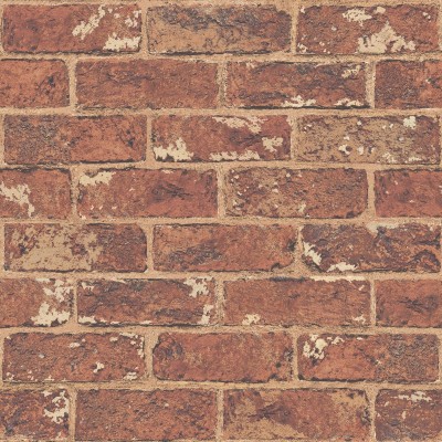 Rustic Brick Effect Wallpaper 10m Silver Grey New Fine - Wood Look Tile ...