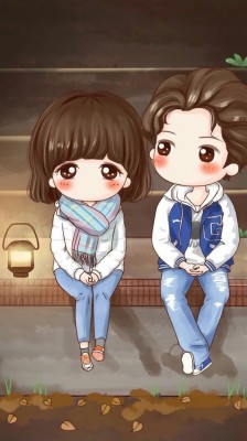 Chibi Cute Lovers - 600x1067 Wallpaper - teahub.io