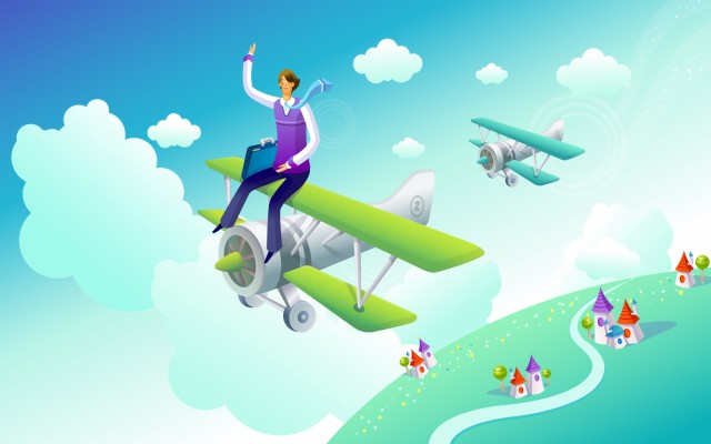 Meaning High-definition Cartoon Commercial - Cartoon Plane - 1920x1200 ...