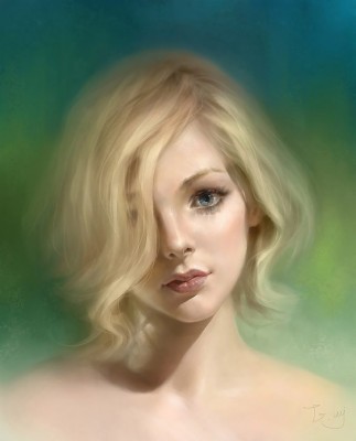 Short Blonde Hair Girl Drawing - 748x924 Wallpaper - teahub.io