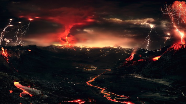 Dark Volcano Background - 1920x1080 Wallpaper - teahub.io