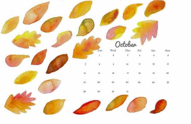 Floral October 2019 Desktop Wallpaper - October 2019 Desktop Wallpaper ...