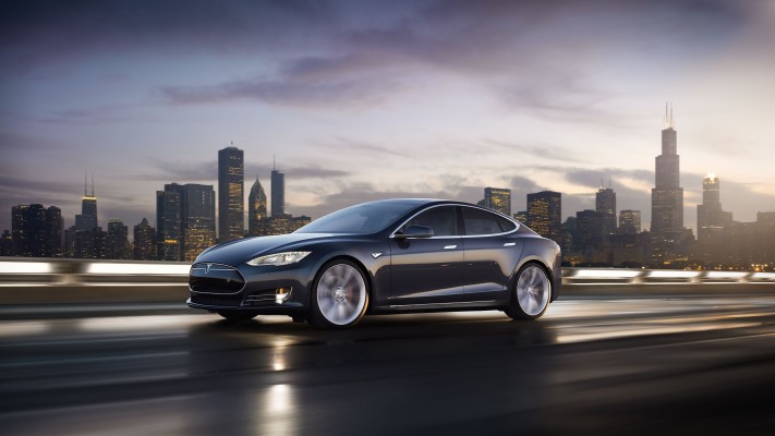 Hd Background Tesla Model S P85 White Sunset Side View - Tesla Model S ...