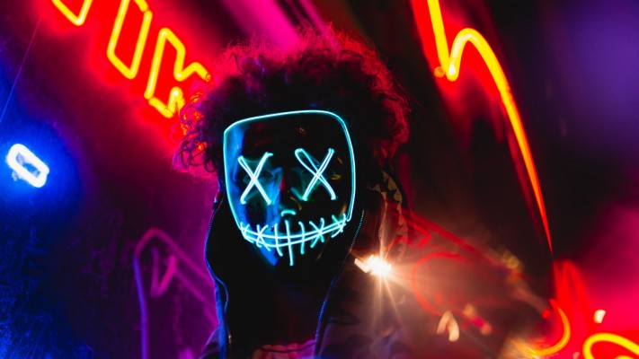 Neon Mask Guy Wallpaper - 1080x1920 Wallpaper - teahub.io