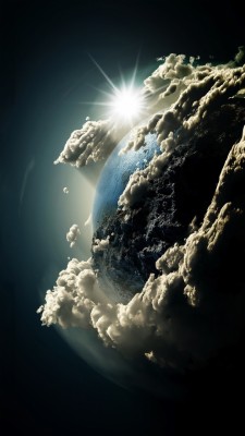 Beautiful Sky World Wallpaper - Cloudy Earth From Space - 720x1280 ...