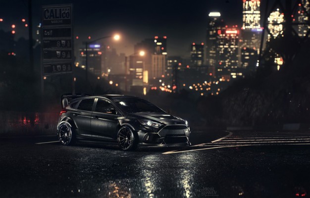Photo Wallpaper Ford, Auto, Night, Machine, Ford, Nfs, - 4k Focus Rs ...