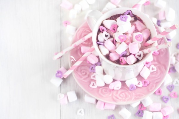 Download Wallpaper Sweet Pink Candies In A Hot Chocolate - Sweet Pink ...