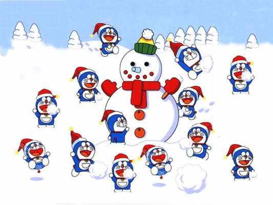 Doraemon Christmas - Doraemon Cartoon - 1366x768 Wallpaper - teahub.io