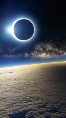 Solar Eclipse From Galaxy - 540x960 Wallpaper - teahub.io