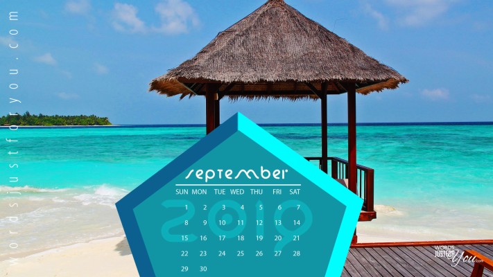 Beach September 2019 Calendar - 1920x1080 Wallpaper - teahub.io