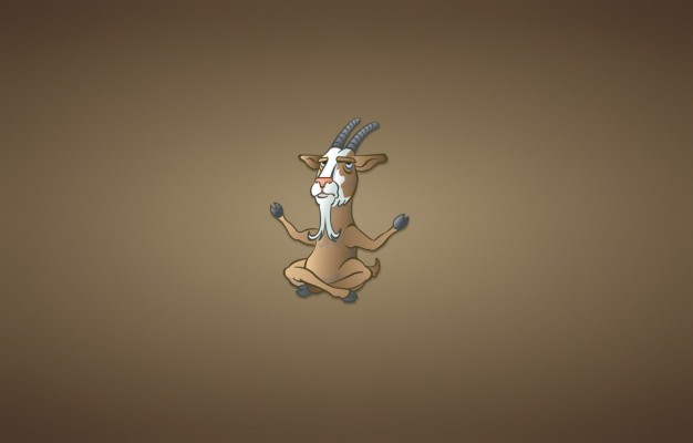 Photo Wallpaper Calm, Goat, Minimalism, Horns, Beard, - Coyote ...