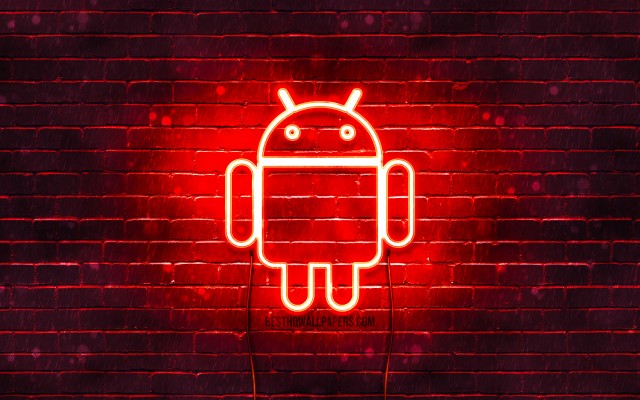 Android Red Logo, 4k, Red Brickwall, Android Logo, - Android ...