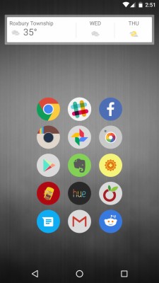 A Simple Background, A Simple Grid Of Apps, And A Well-places - Android ...