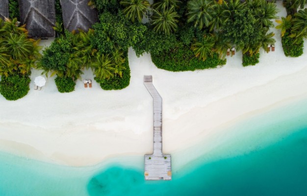 Beach, Sea Shore, Blue Water, Sea Waves, Aerial View, - Lock Screen ...