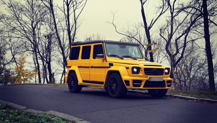Mercedes, Suv, Brabus, Yellow, Autumn, G63, Mercedes - Mercedes Benz ...