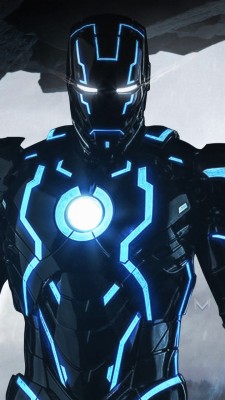 Iron Man Neon Blue - 720x1280 Wallpaper - teahub.io