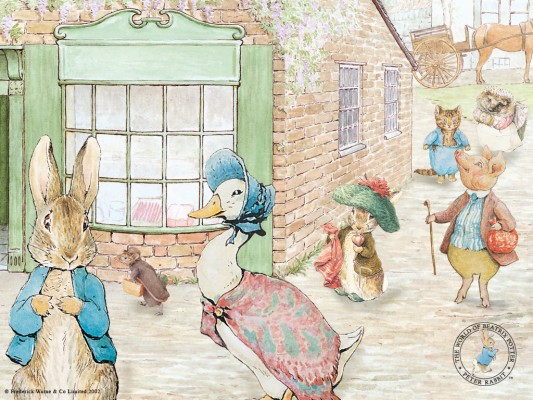Beatrix Potter - Illustration Peter Rabbit And Friends - 1024x768 ...