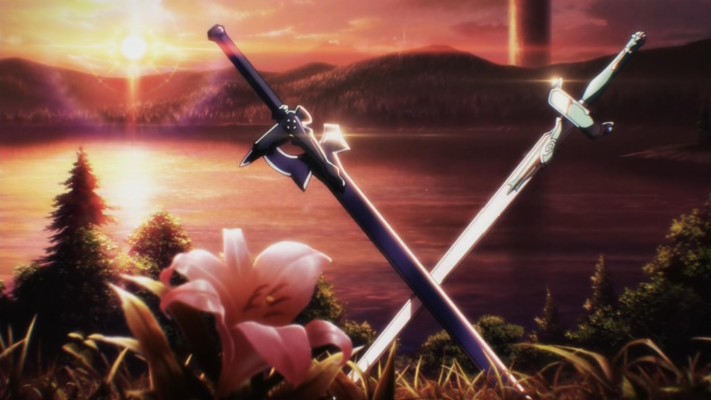 Sword Art Online Crossed Swords - 1920x1079 Wallpaper - teahub.io