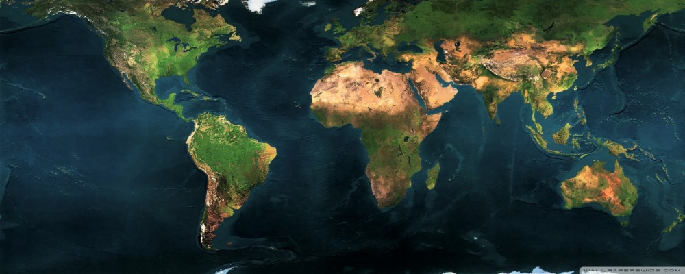 Earth From Space Map - 2560x800 Wallpaper - teahub.io