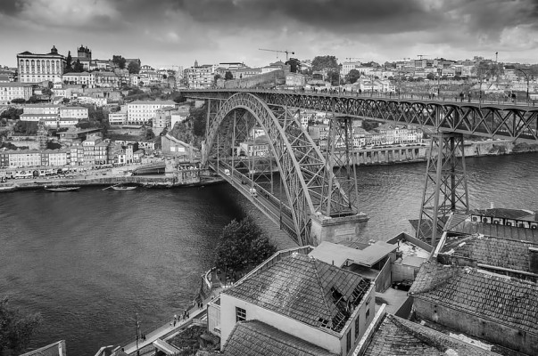 Porto, Portugal, Dom Luis Bridge In Porto, Iron, Black - Arch Bridge ...